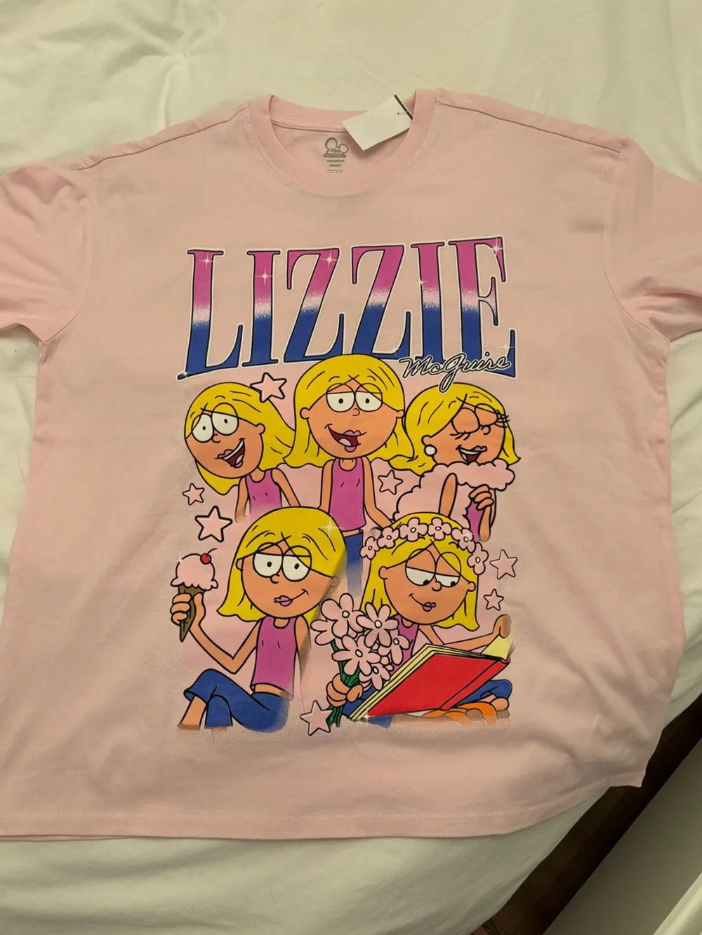 Disney | Tops | Lizzie Mcguire Pink Cartoon Graphic Tee New | Poshmark